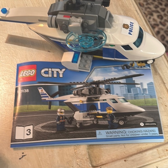 Lego | Toys | Lego Blue And White Police Helicopter Building Set | Poshmark